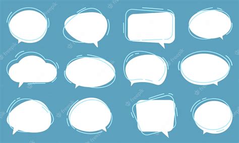 Premium Vector | Vector Set of speech bubbles Dialog box icon message template White clouds for ...