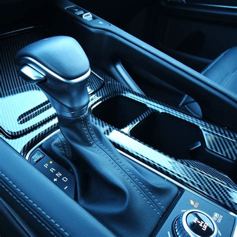 For 2020 2024 Kia Telluride Carbon Gear Shift Panel Cover Front Cup