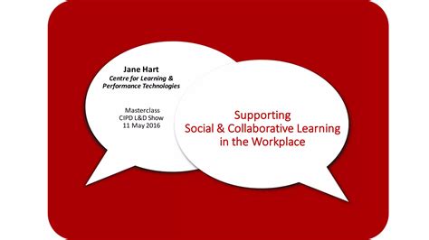 supporting social and collaborative learning in the workplace ppt