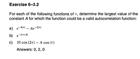 exercise 6 3 2 for each of the following functions of