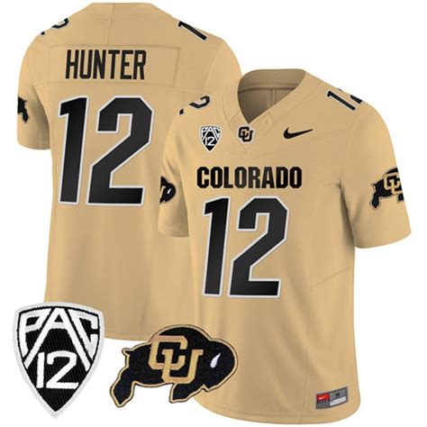 Colorado Buffaloes 12 Travis Hunter Gold 2023 Fuse With Pac 12