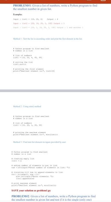 Solved PROBLEMAT Given A List Of Numbers Write A Python Chegg Com