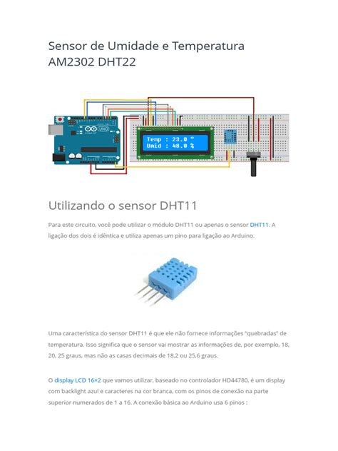 Sensor De Umidade E Temperatura Am2302 Dht22 Pdf