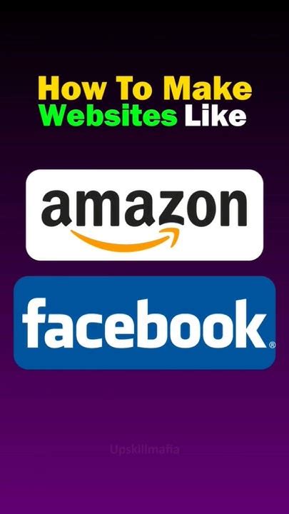 make websites like amazon and facebook shorts coding upskill