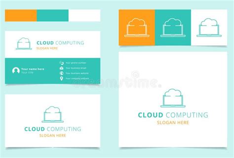 Cloud Computing Logo Design With Editable Slogan Branding Book And Business Card Template