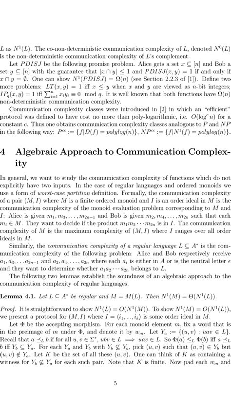 On The Non Deterministic Communication Complexity Of Regular Languages Anıl Ada Panda Notes