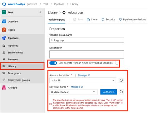Azure Devops Services Library Használata Private Keyvault Al Gudszents How To