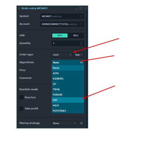 Algo Order Types Help Guide Amp Futures
