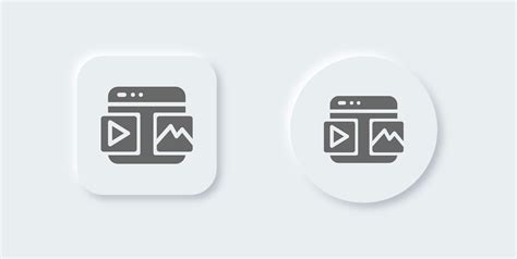 Content Solid Icon In Neomorphic Design Style Social Media Signs