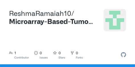 Github Reshmaramaiah10microarray Based Tumor Classification