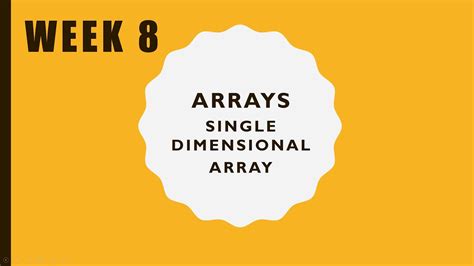 What Is Array In C Single Dimensional Array In C Array Full