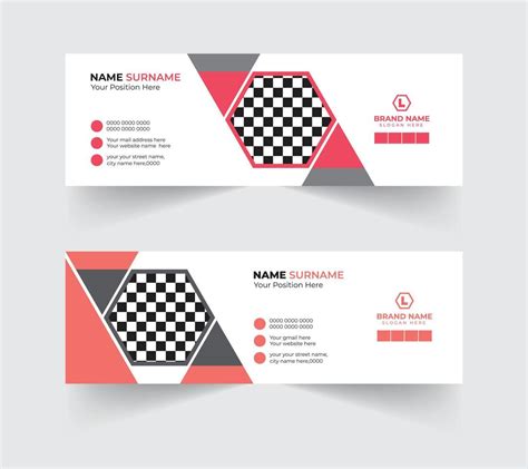 Email Signature Template Design 13720211 Vector Art At Vecteezy