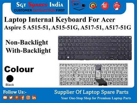 Laptop Internal Keyboard For Acer Aspire 5 A515 51 A515 51g A517 51 A517 51g Non Backlight