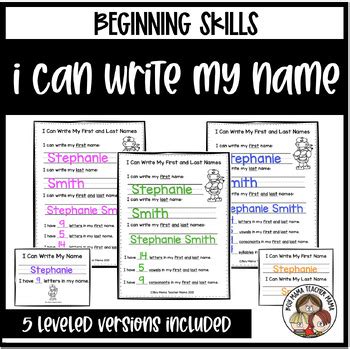 I Can Write My Name First Name Last Name Number Of Letters And More