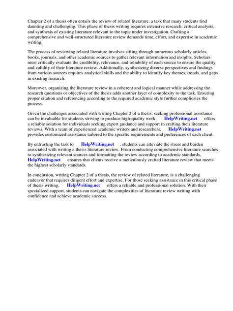 Chapter 2 Thesis Review Of Related Literature Pdf Thesis Computer