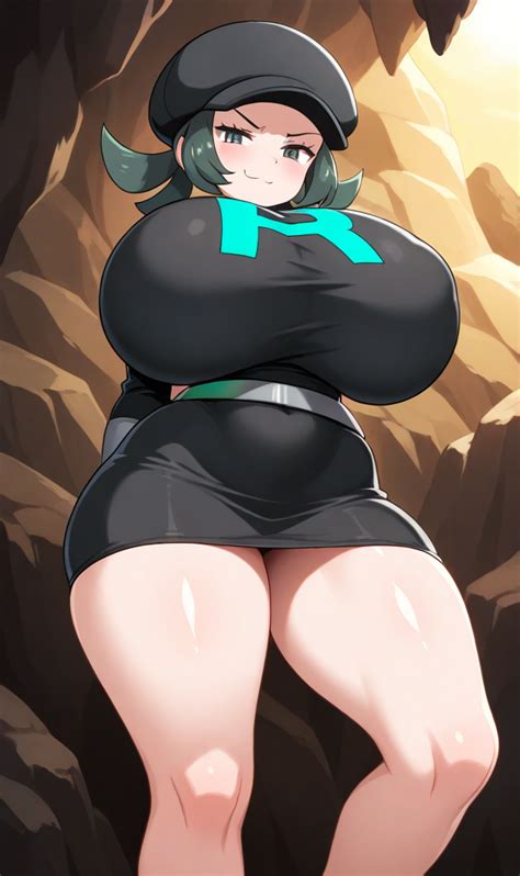 Rule 34 Ai Generated Big Breasts Cave Criminal Green Hair Pokemon