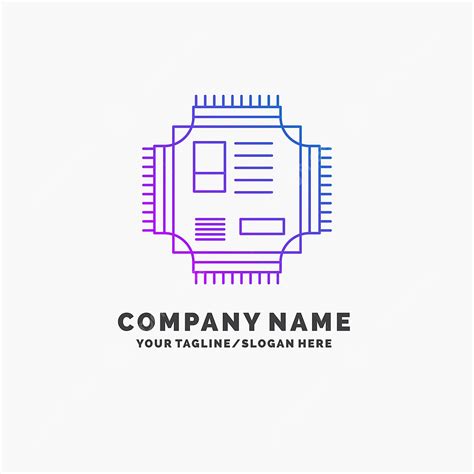 Chip Cpu Microchip Processor Technology Purple Business Logo Background Closeup Communication