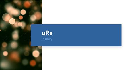 Urx Reactive Extensions For Unity And C 3d Characters Unity Asset Store