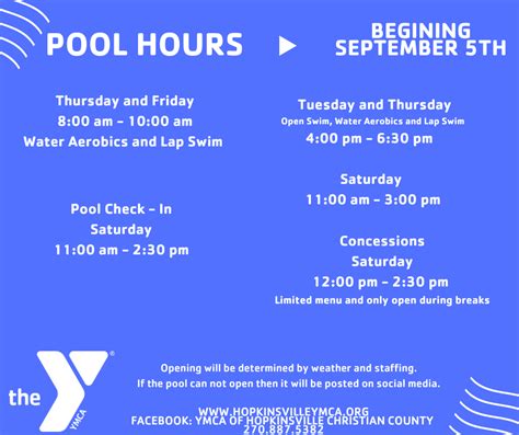Pool Hours Hopkinsville Christian County Ymca