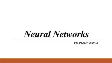 Neural Networks Ppt