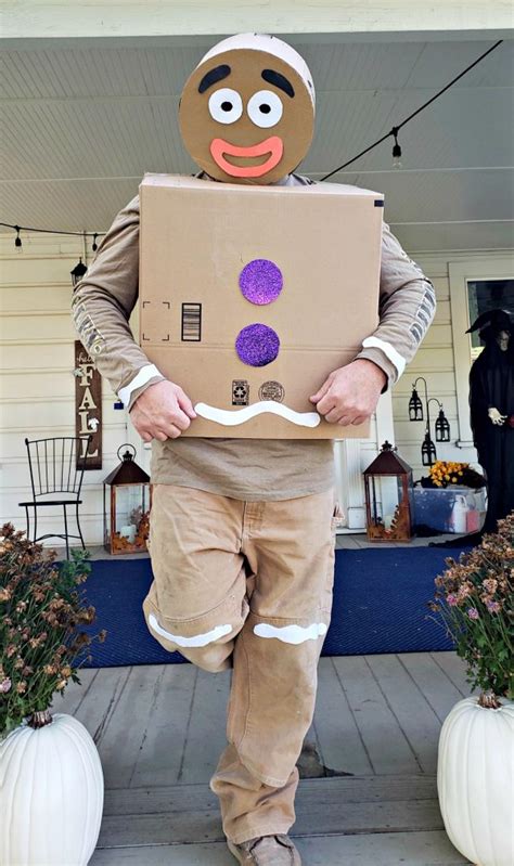 Diy Gingerbread Man Costume From Boxes Clever Housewife