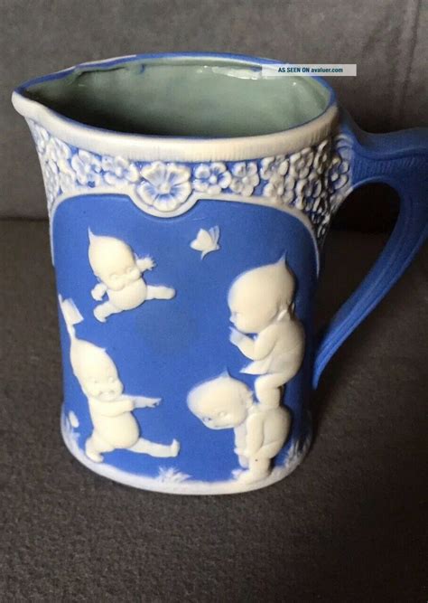 Antique Rosie O Neill Kewpie Doll Pitcher Blue Bisque Makers Mark Germany 4001934