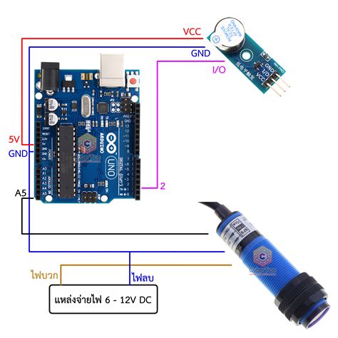 สอนใช้งาน Arduino E3f Ds10c4 Infrared Photoelectric Switch Sensor