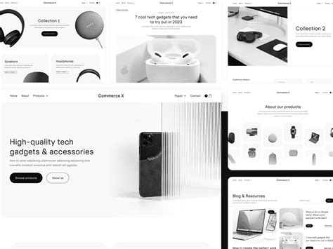 commerce x ecommerce webflow template on behance
