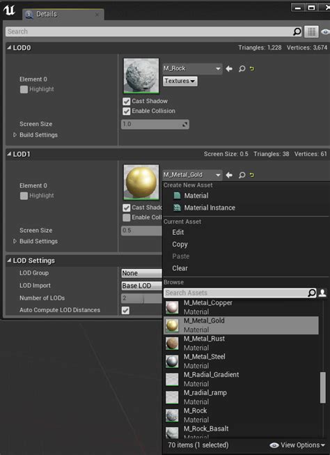 Creating And Using Lods Unreal Engine 427 Documentation Epic Developer Community