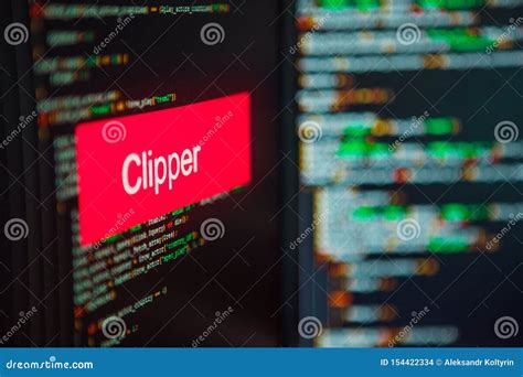 Programming Language Clipper Inscription On The Background Of Computer