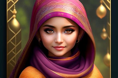 Premium Photo Beautiful Girl Wearing Hijab