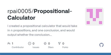 Github Rpai0005propositional Calculator I Created A Propositional