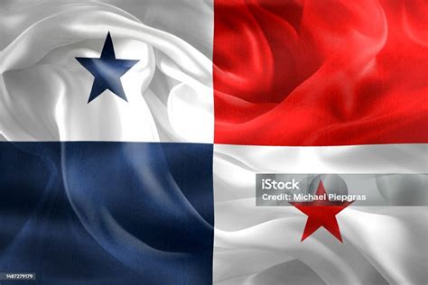 파나마 국기의 3d일러스트레이션 사실적인 흔들리는 직물 깃발 0명에 대한 스톡 사진 및 기타 이미지 0명 3차원 형태 개념 Istock