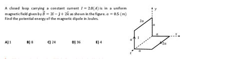 Solved A Closed Loop Carrying A Constant Current I A Is Chegg