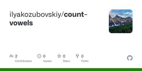 Github Ilyakozubovskiycount Vowels