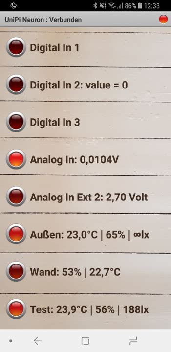 Android App For Unipi Using Evok Over Websockets