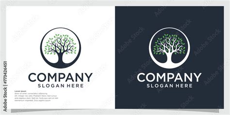 Tree Root Logo Illustration Vibrant Abstract Tree Vector Silhouette Roots Vector Tree Of