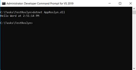 Using The Roslyn C Compiler