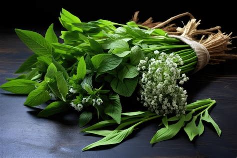 Premium Ai Image Valerian Plant Components Include Leaves Flowers And