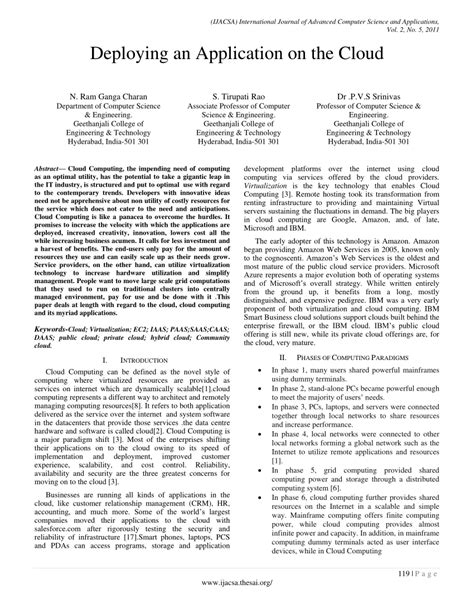 Pdf Deploying An Application On The Cloud