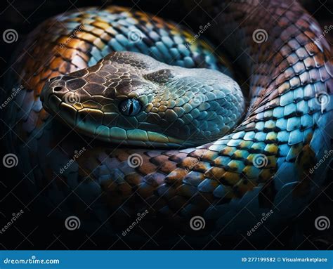 Serpentine Majesty Python Coiled In Pristine Habitat Stock Illustration Illustration Of Serpentine Majesty Python Coiled In Pristine Habitat Stock Illustration Illustration Of
