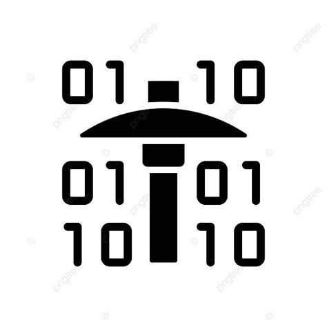 Data Mining Black Glyph Icon Dataset Illustration Concept Vector Dataset Illustration Concept