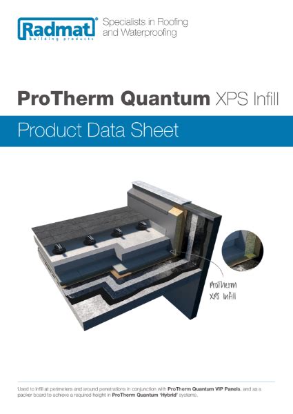 Protherm Quantum Xps Infill Product Data Sheet Radmat Building Products Ltd Nbs Source