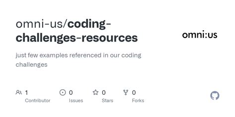 Github Omni Uscoding Challenges Resources Just Few Examples