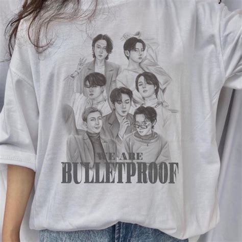 Jual Bts White T Shirt Collection Shopee Indonesia
