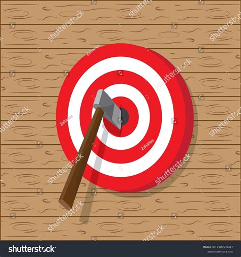 Throw Axe Wood Target Good Axe Stock Vector Royalty Free 2109539417 Shutterstock
