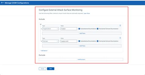 Configuring External Attack Surface Management