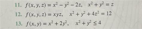 Solved In Exercises 1 18 Use Lagrange Multipliers To Find