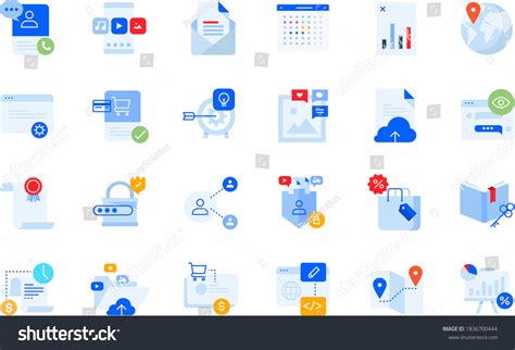 현대적인 플랫 디자인 비즈니스 아이콘 웹 스톡 벡터로열티 프리 1836700444 Shutterstock