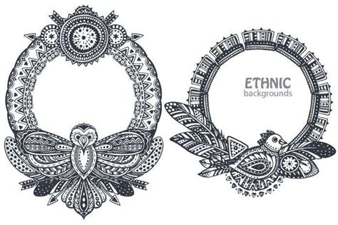 16 Ethnic Circles Png Black White Professional Business Card Design Graphic Business Card